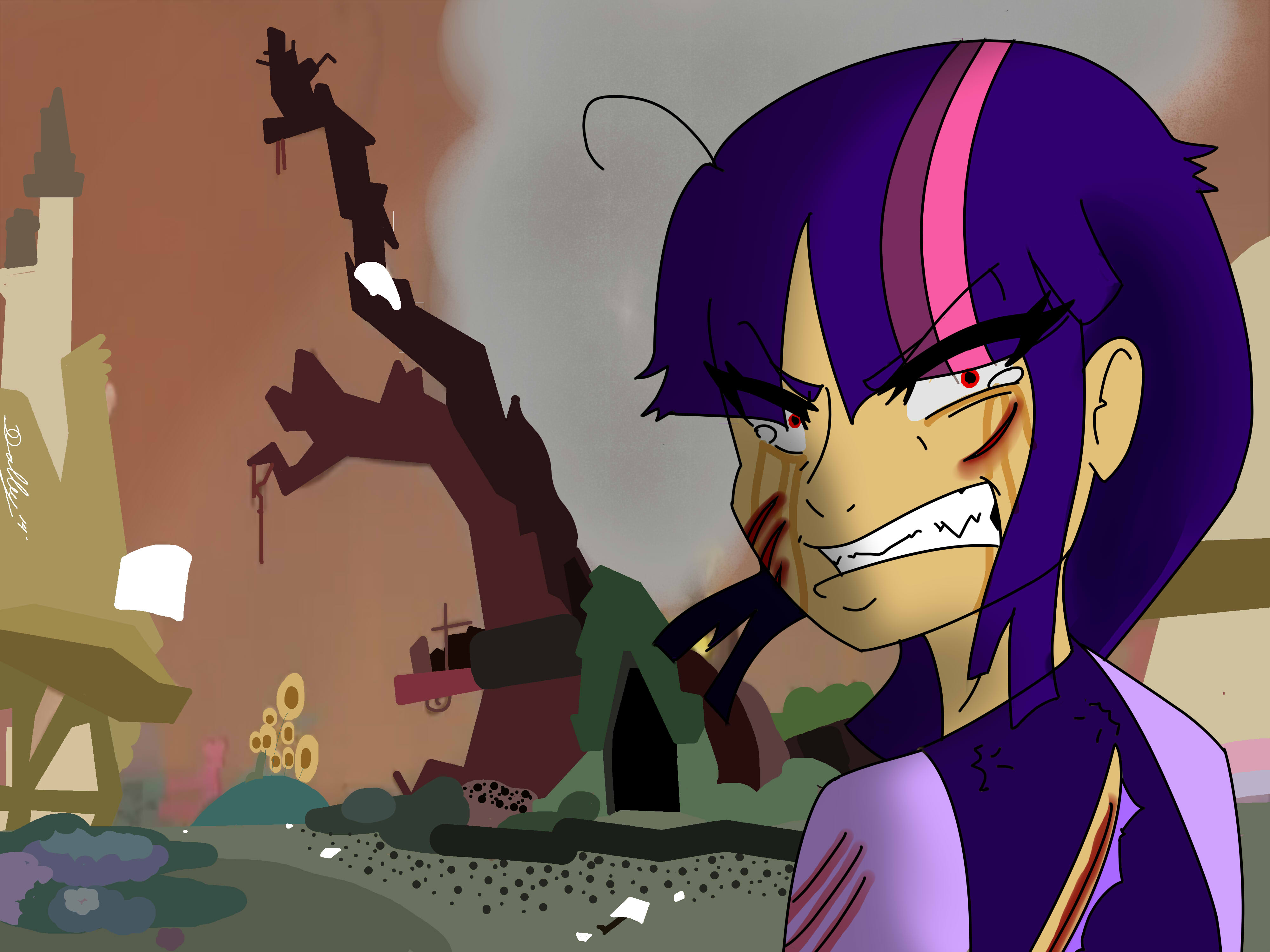 #624143 - semi-grimdark, artist:dalley-le-alpha, twilight sparkle ...