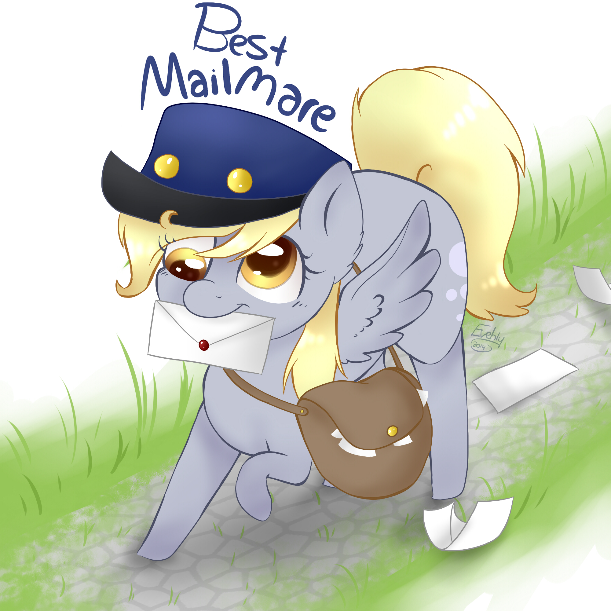 #634689 - safe, artist:evehly, derpy hooves, pegasus, pony, best pony ...