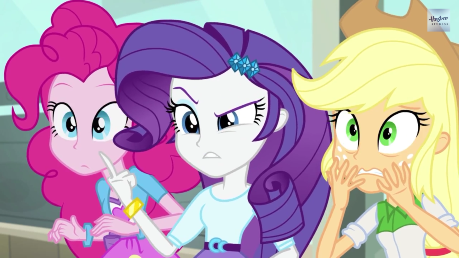 #634897 - safe, screencap, applejack, pinkie pie, rarity, a case for ...