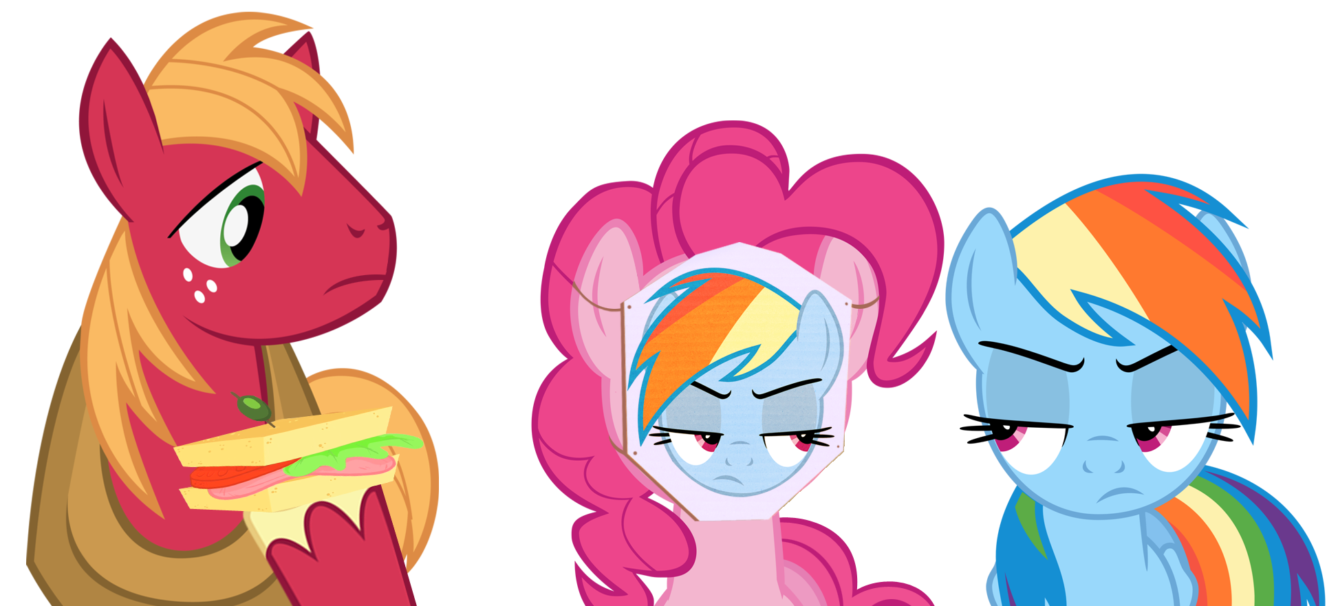#635259 - safe, artist:flare-chaser, big macintosh, pinkie pie, rainbow ...