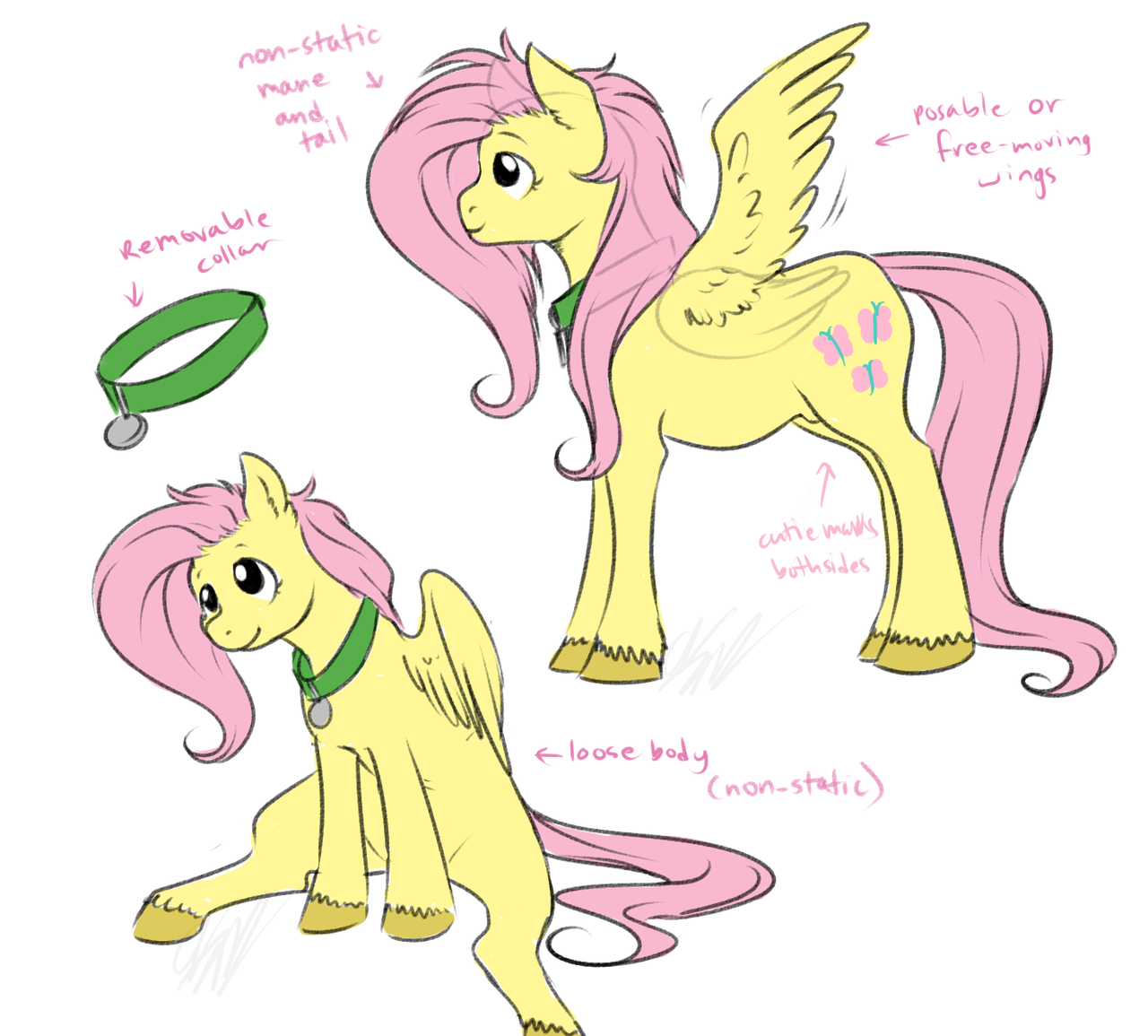 #636375 - safe, artist:cartoonlion, fluttershy, oc, oc:futashy, collar, futa, futa fluttershy ...