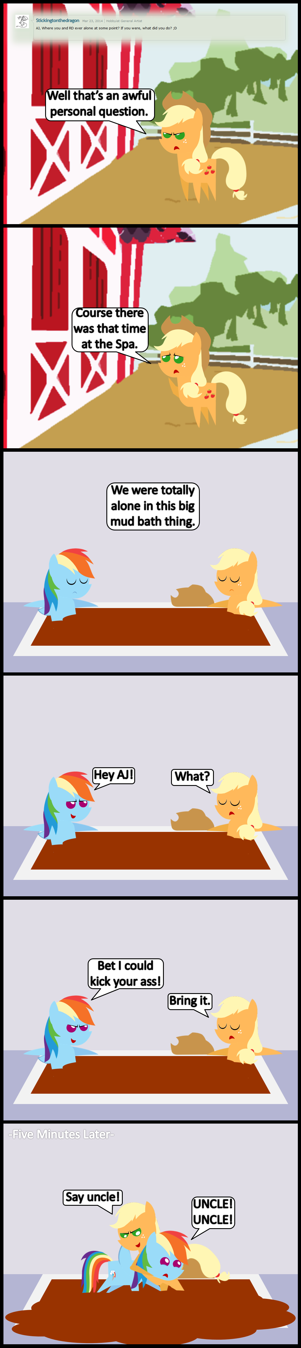 #641381 - safe, artist:bronybyexception, applejack, rainbow dash, ask ...