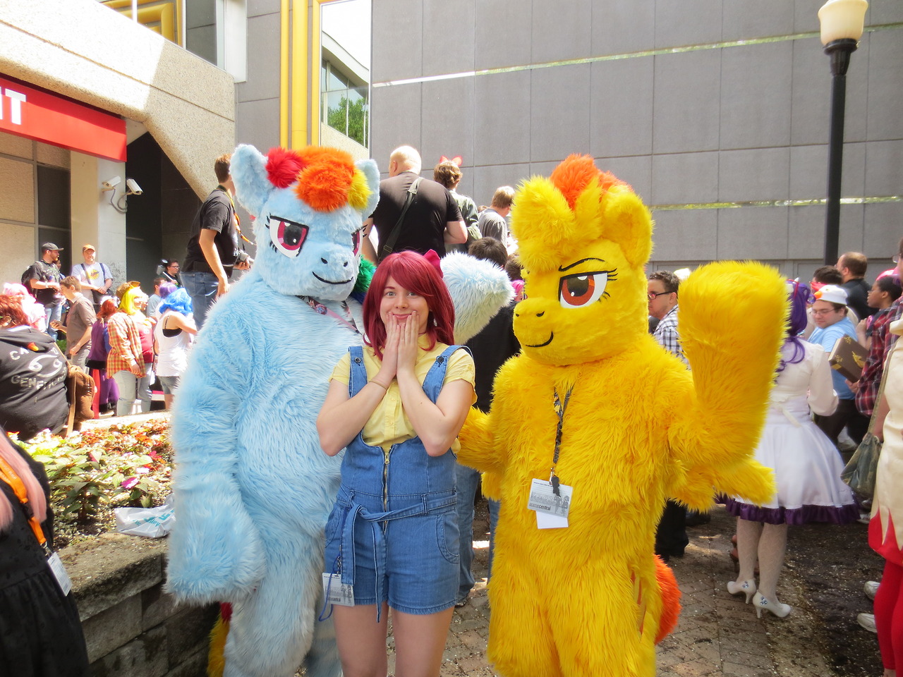 #641480 - safe, apple bloom, rainbow dash, spitfire, human, cosplay ...