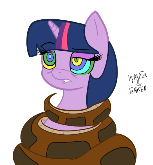 #620115 - dead source, safe, artist:hypnofur, artist:penkenarts, twilight sparkle, pony, snake ...