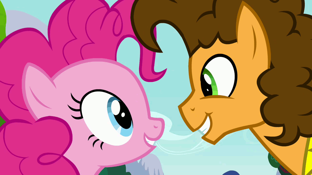 Pinkie Pie And Fluttershy Kiss