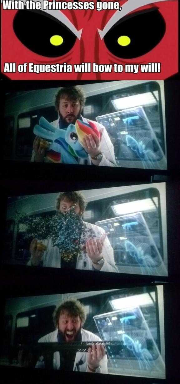 #663582 - safe, lord tirek, rainbow dash, g4, ar-15, assault rifle ...