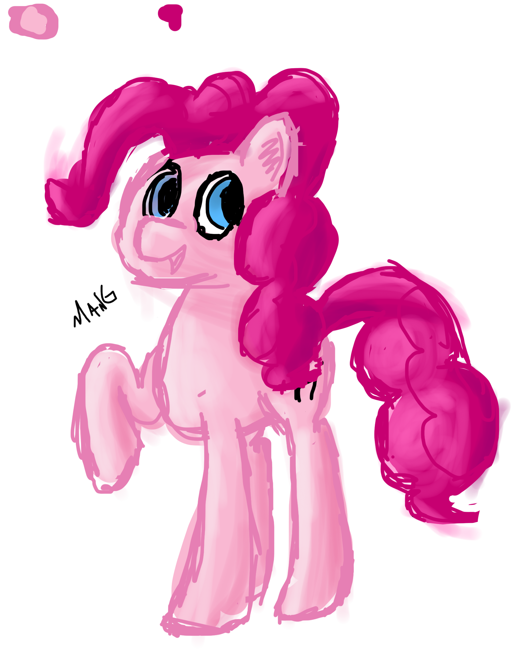 Safe Artist Mang Pinkie Pie Female Looking At You Solo