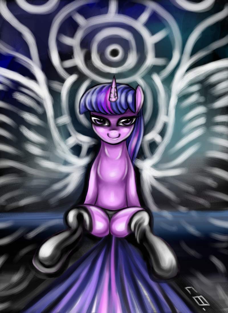 #688041 - suggestive, artist:coke-brother, twilight sparkle, semi ...