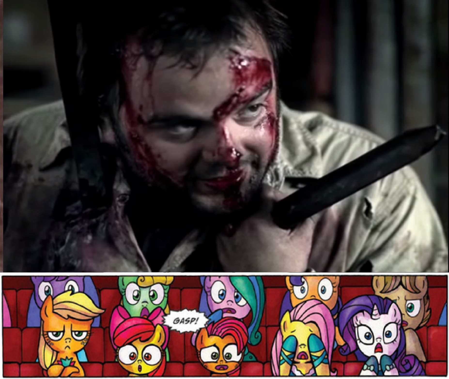 #699661 - grotesque, edit, apple bloom, applejack, babs seed ...