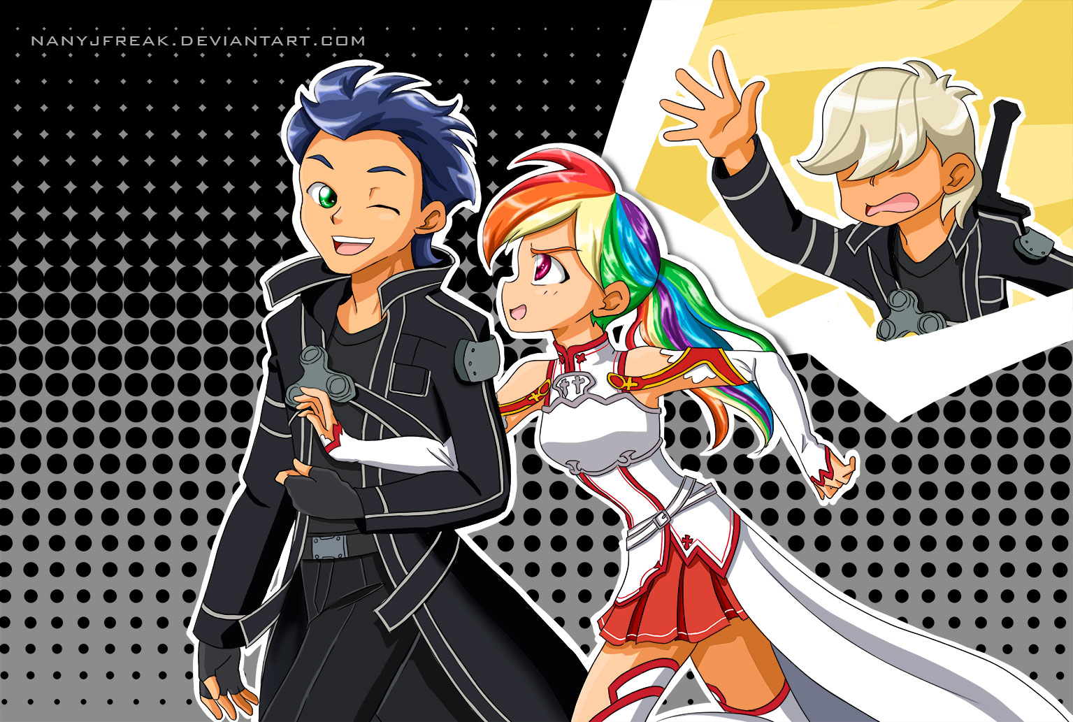 #690261 - safe, artist:nancysauria, dumbbell, rainbow dash, soarin ...