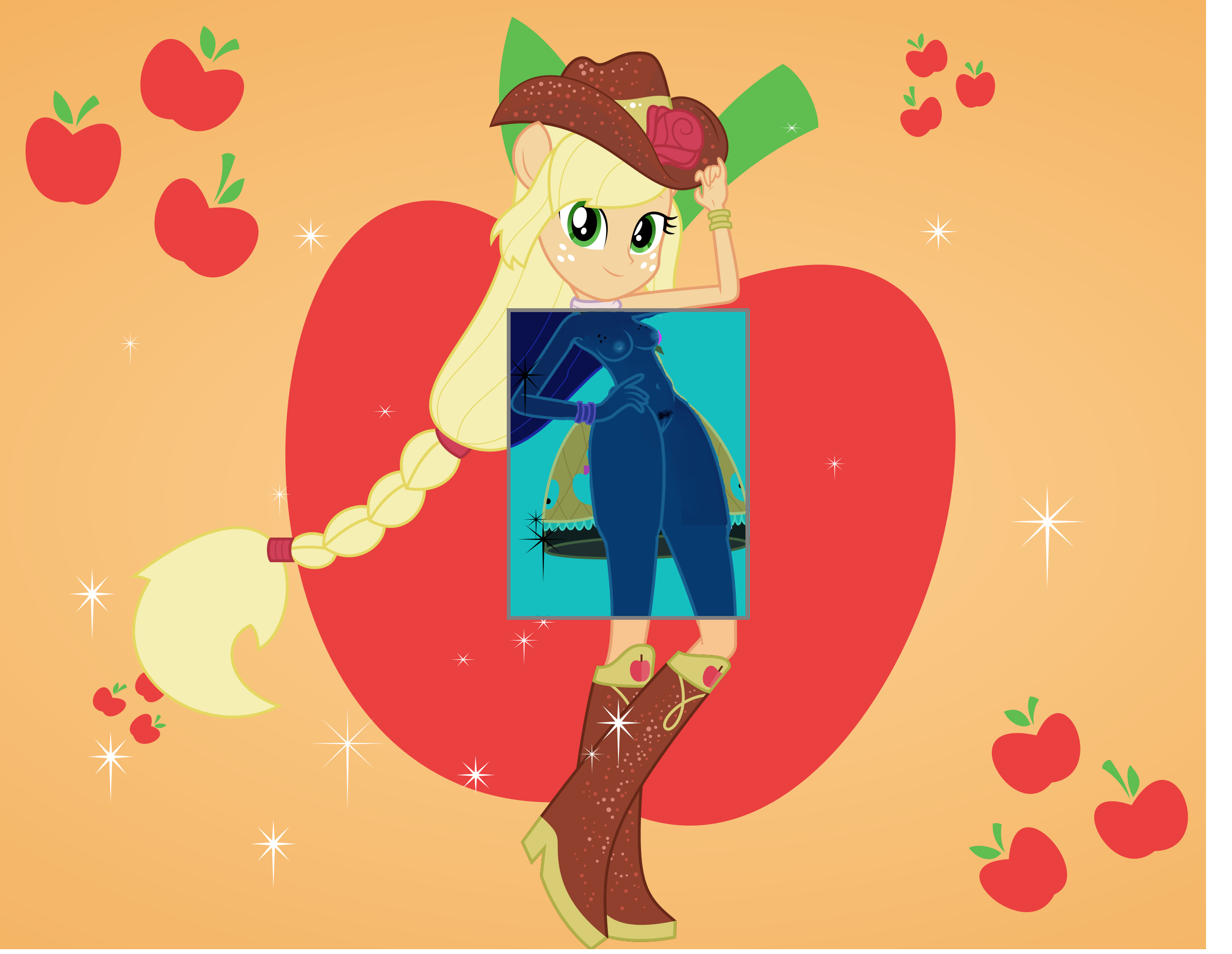 695034 Explicit Edit Applejack Equestria Girls Applejack S Hat
