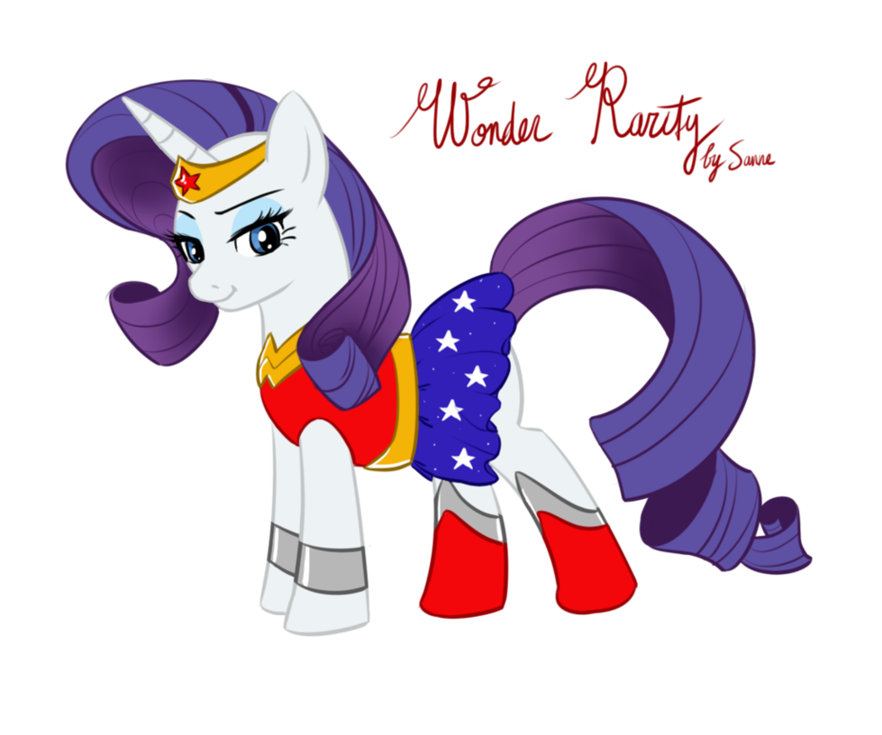 #723701 - safe, artist:daftthoughts, rarity, female, solo, wonder woman ...