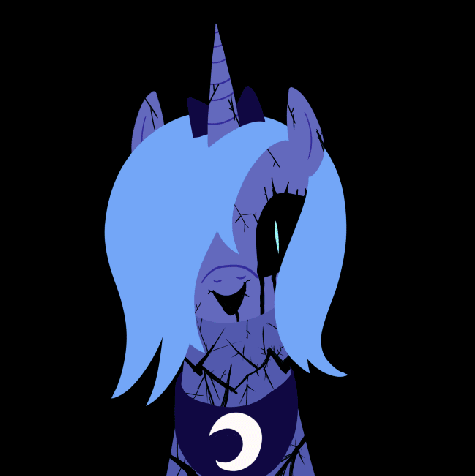 #727237 - grimdark, artist:poppin, princess luna, ask loony luna, loony ...