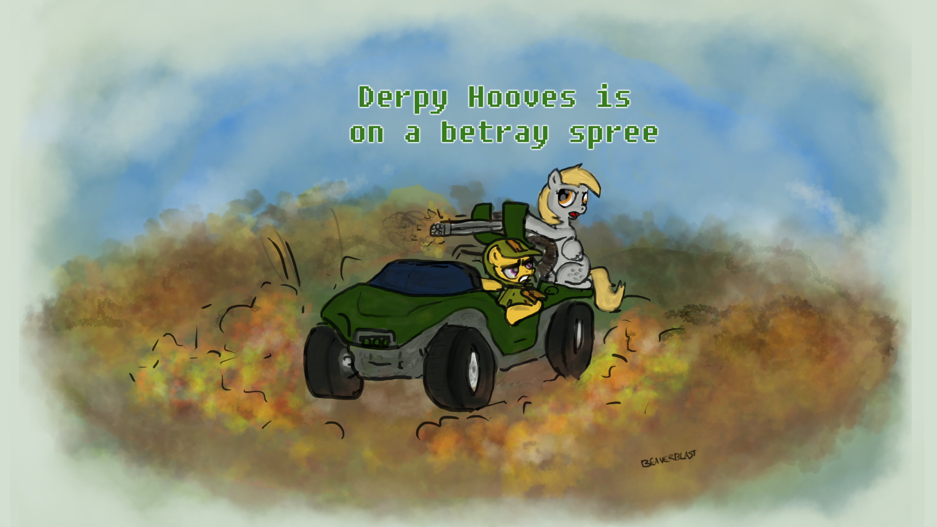 #729160 - safe, artist:beaverblast, derpy hooves, pegasus, pony, female ...