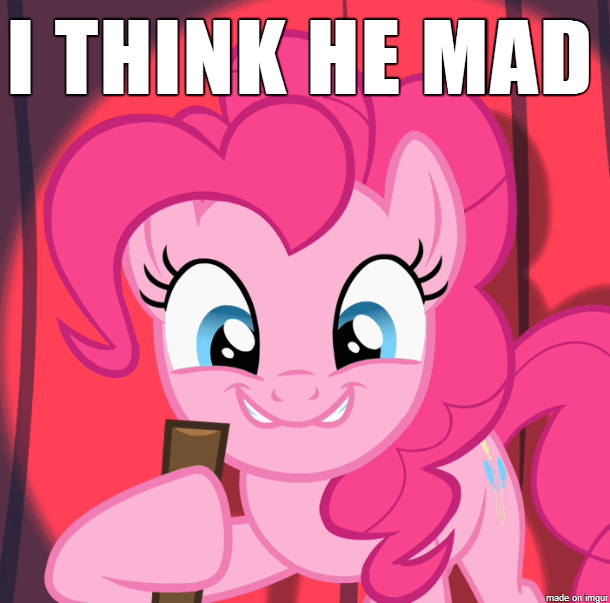 #809848 - safe, screencap, pinkie pie, angry, image macro, meme ...