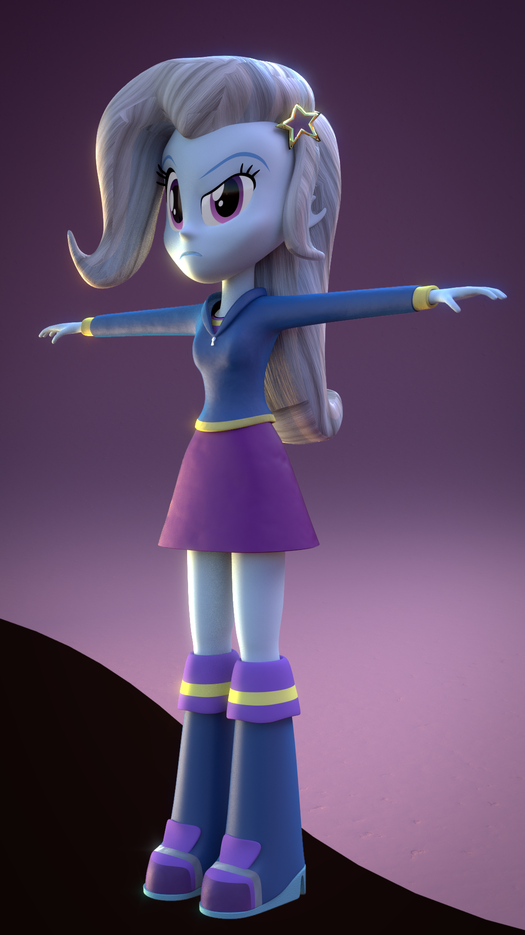 #801176 - safe, artist:creatorofpony, trixie, equestria girls, 3d, 3d ...