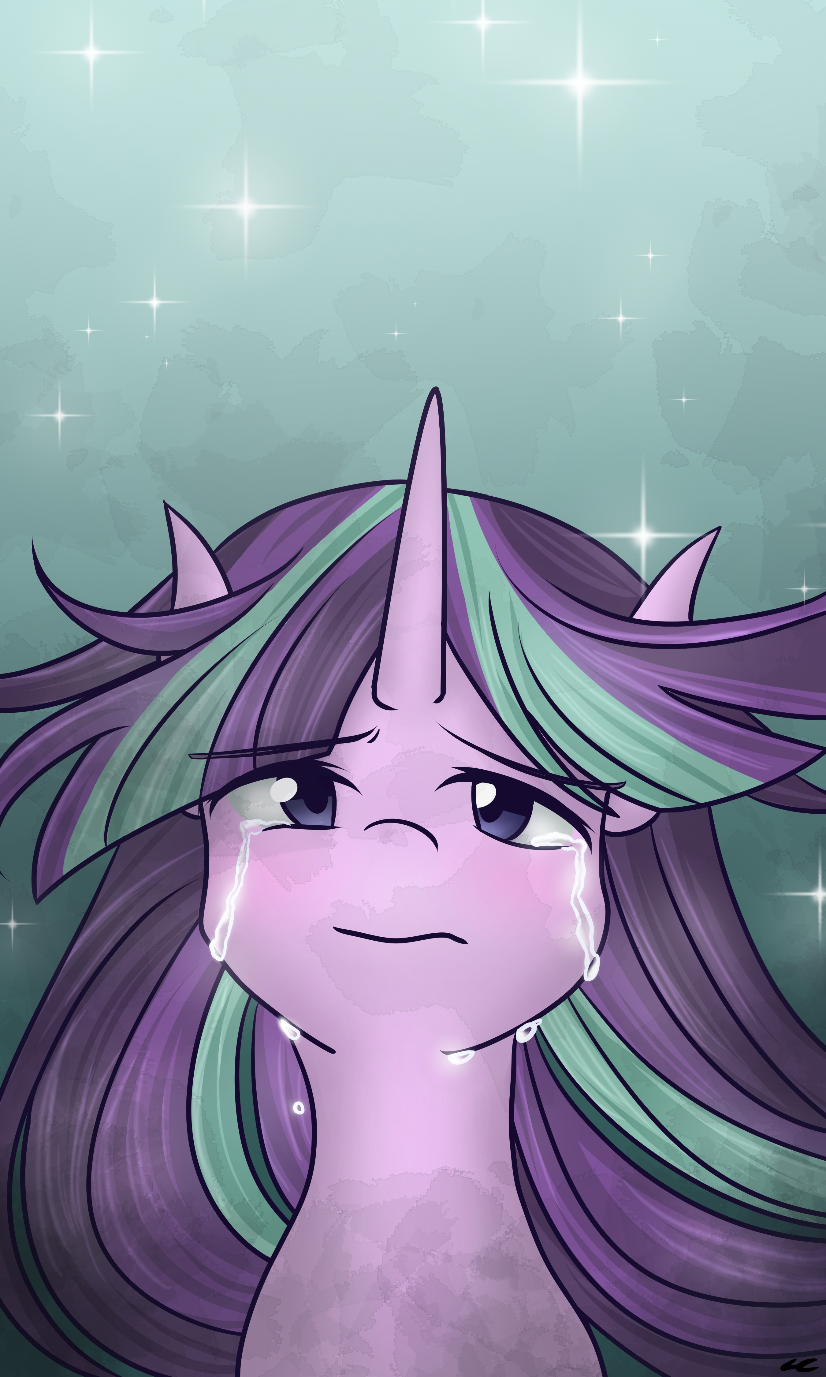 #1000285 - safe, artist:littlecloudie, starlight glimmer, g4, crying ...