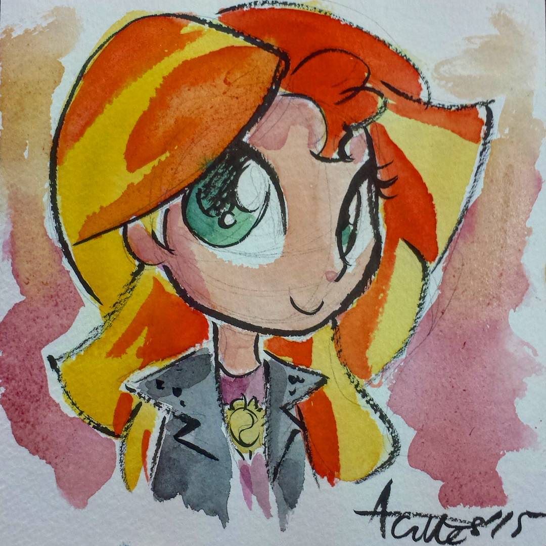 #1001573 - safe, artist:agnesgarbowska, sunset shimmer, equestria girls ...