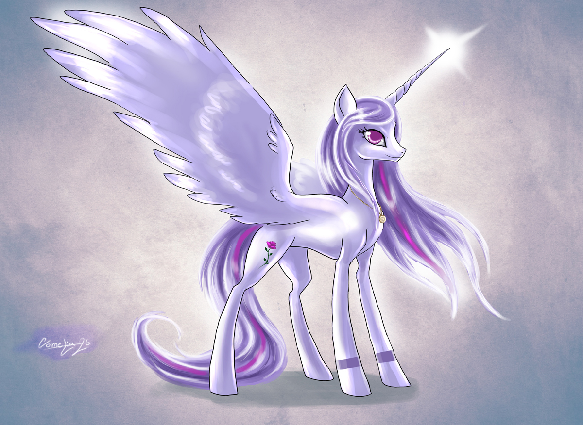 #997897 - safe, artist:rriava, oc, oc only, oc:princess cornelia, oc:violet flake, alicorn, pony ...
