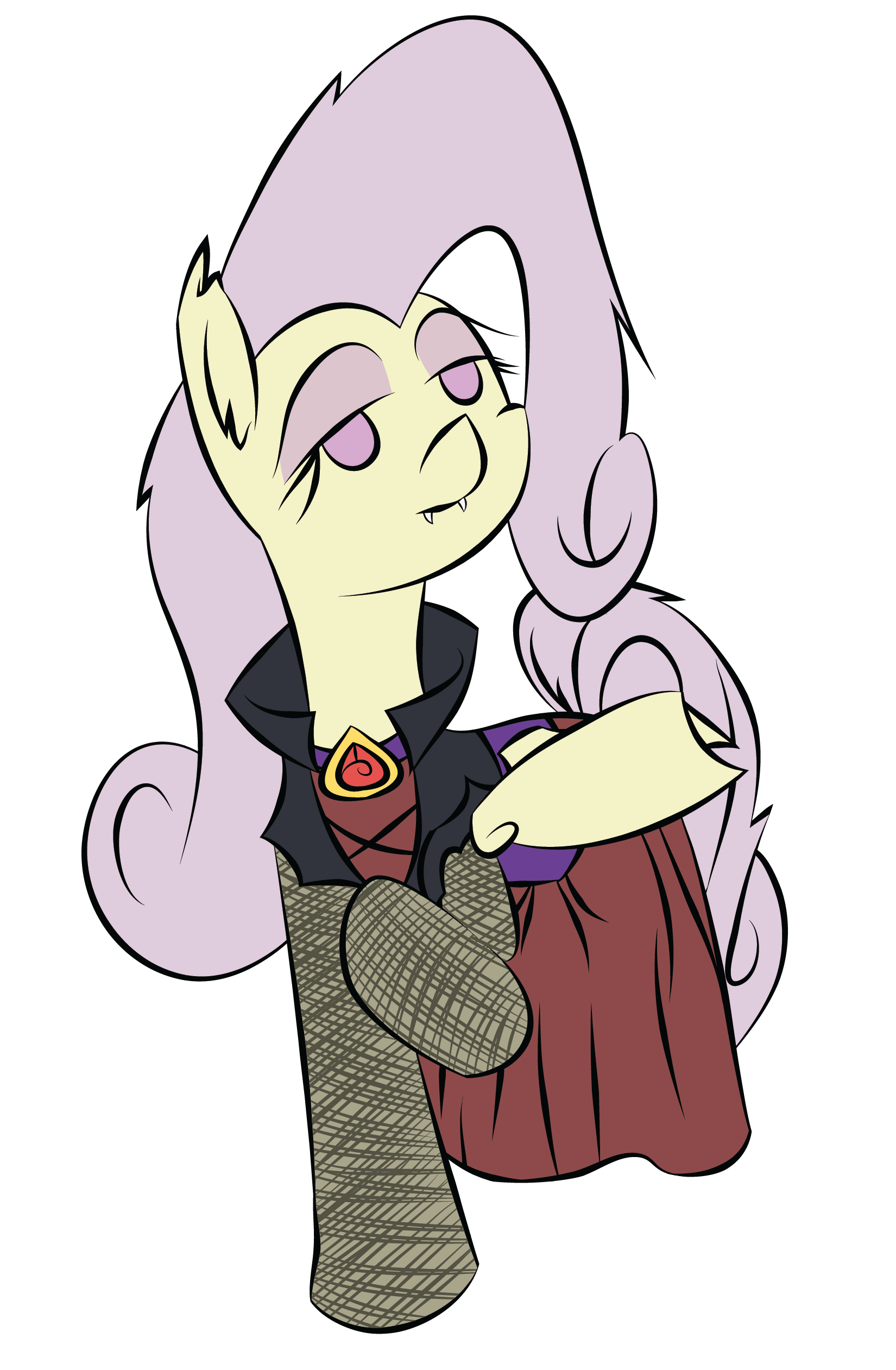 #1013685 - safe, artist:liracrown, fluttershy, bat pony, pony, vampire ...