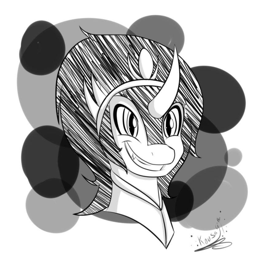 #1021204 - safe, king sombra, doodle, male, smiling, solo - Derpibooru