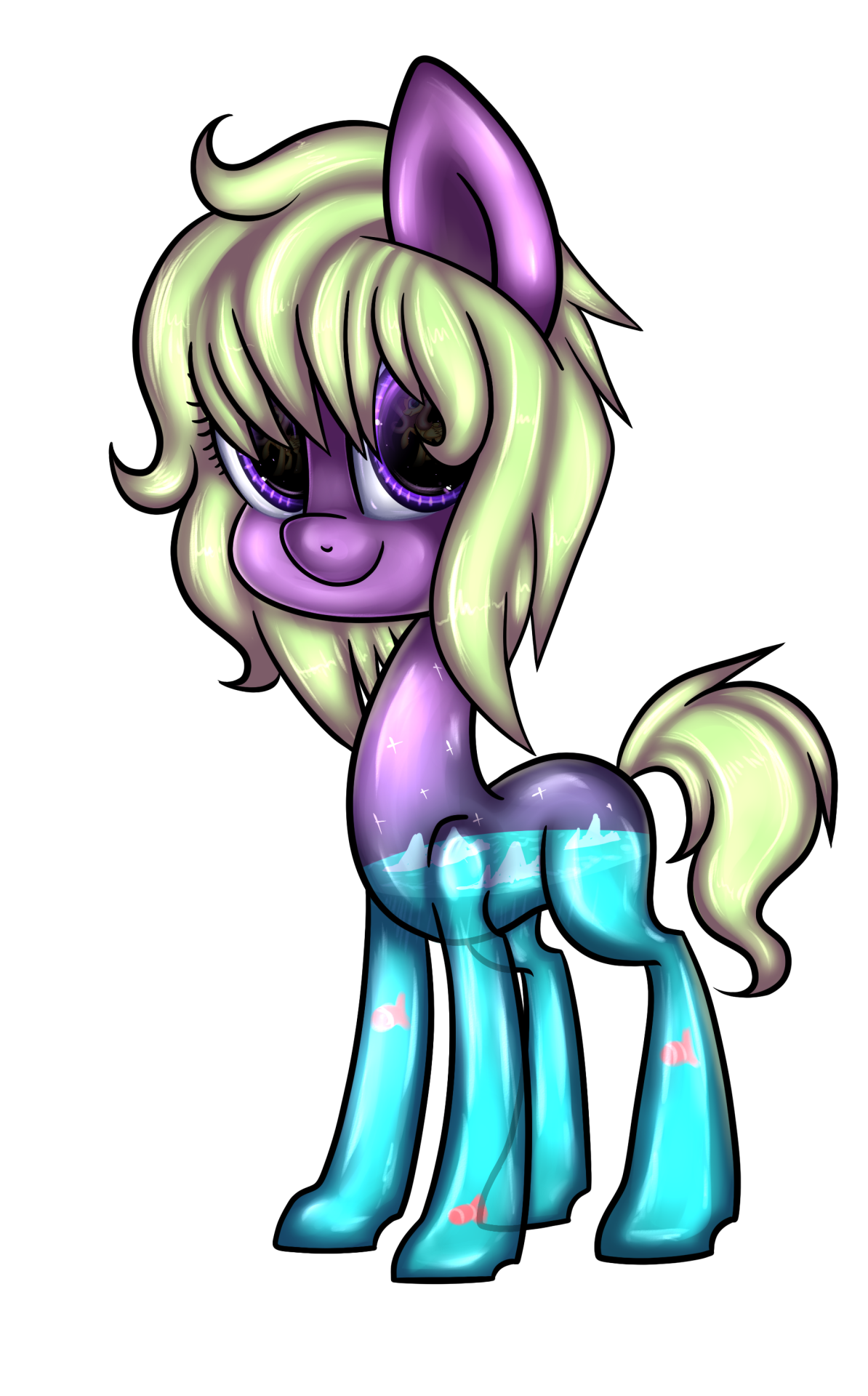 #1026229 - safe, artist:pinipy, oc, oc only, aquine, fish, original ...