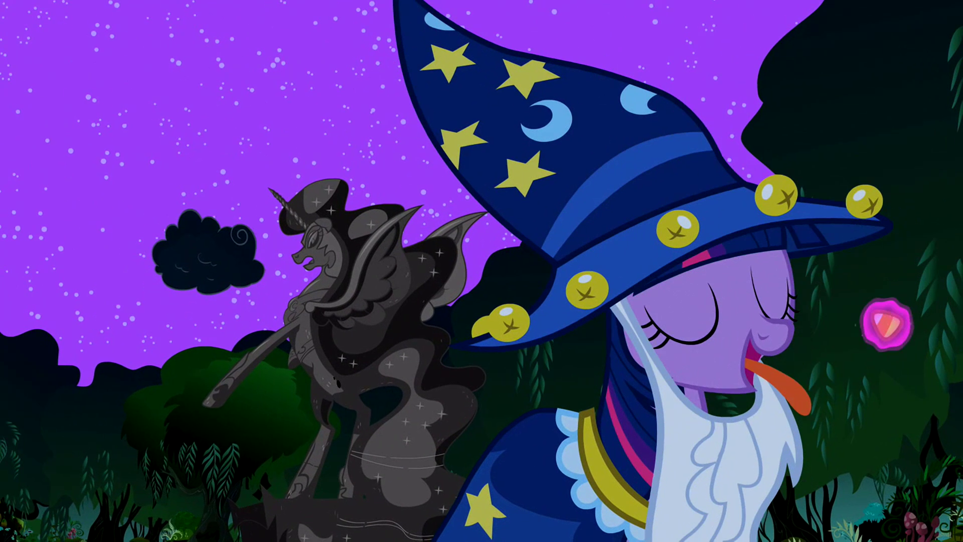 #1019461 - safe, screencap, nightmare moon, star swirl the bearded ...