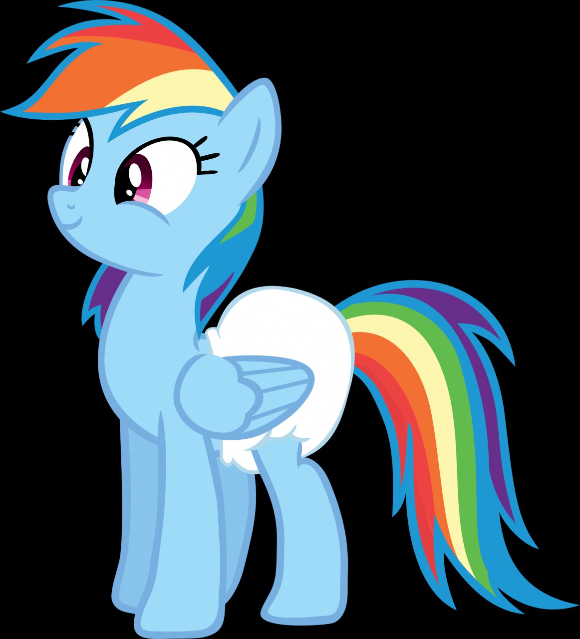#1019952 - safe, artist:megarainbowdash2000, rainbow dash, g4, cute, diaper, female, non-baby in ...