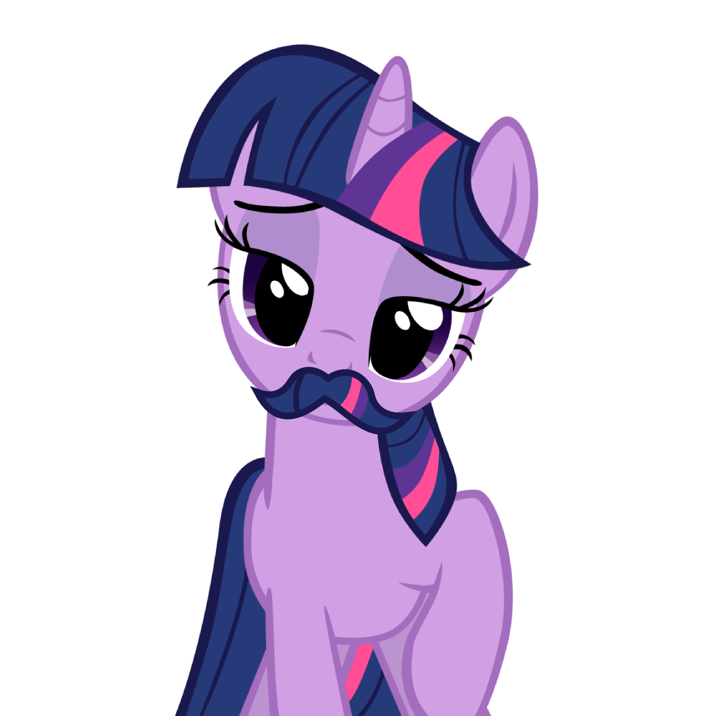 #1034251 - safe, edit, twilight sparkle, female, moustache, moustache ...