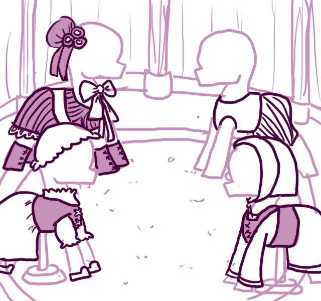 #1053983 - safe, artist:ficficponyfic, colt quest, clothes, cyoa, dress ...