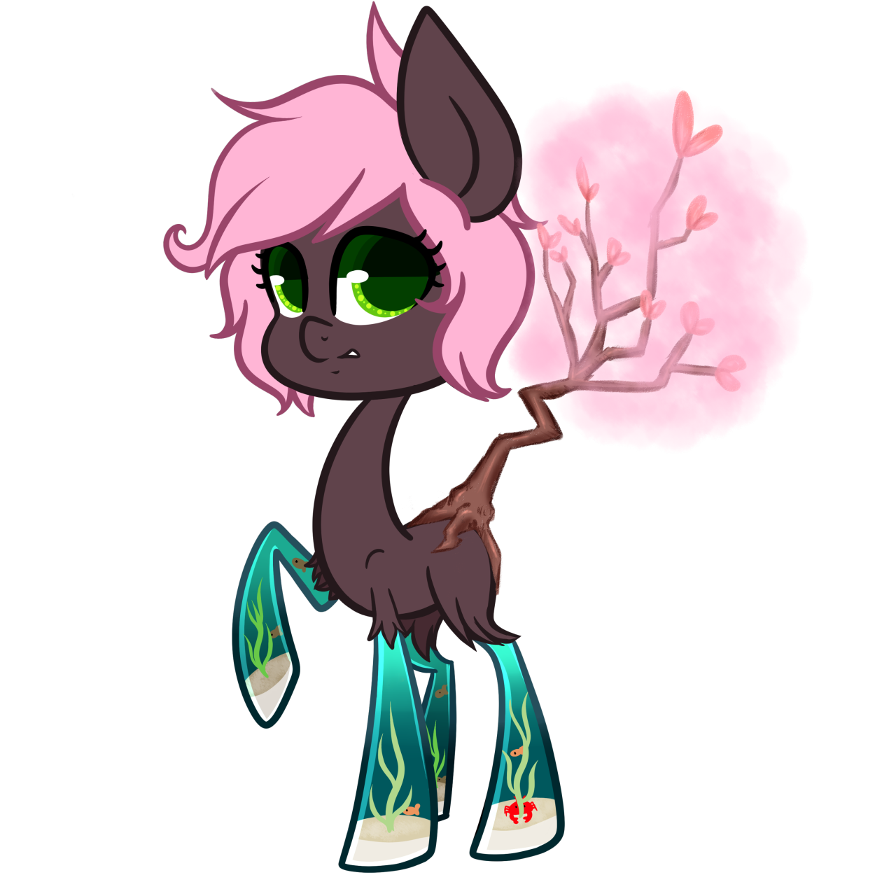 #1040467 - safe, artist:pinipy, oc, oc only, aquine, original species ...