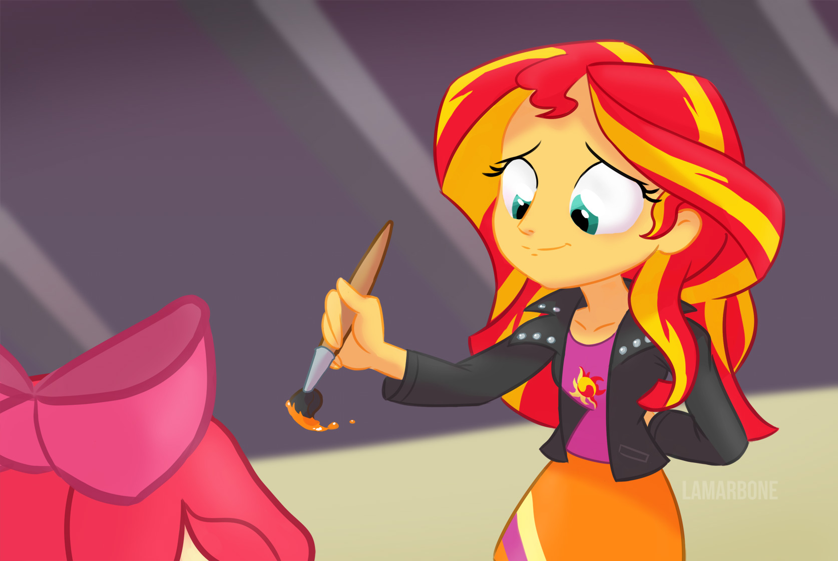 #825557 - safe, artist:lamar_bone, derpibooru exclusive, apple bloom ...