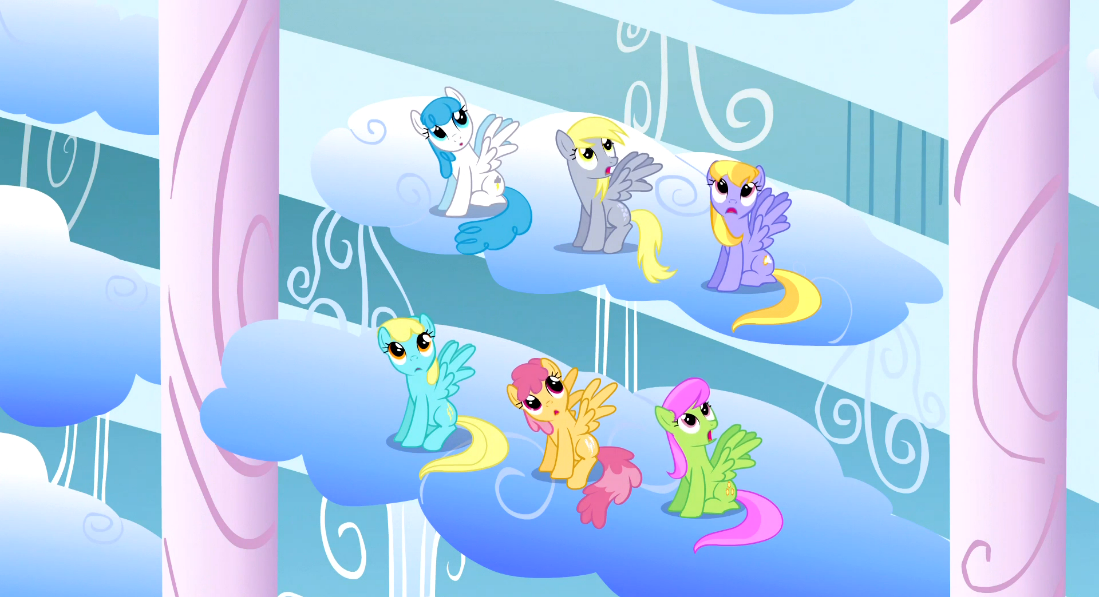 #822211 - safe, screencap, cloud kicker, derpy hooves, dizzy twister ...