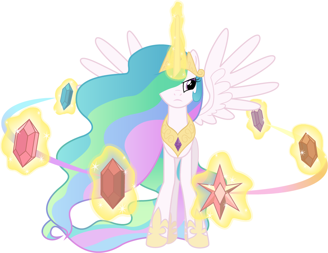 #846809 - safe, artist:auburnborbon, princess celestia, elements of ...