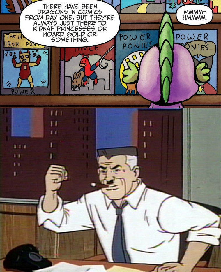 #853958 - safe, artist:agnesgarbowska, idw, spike, mule, g4, spoiler ...