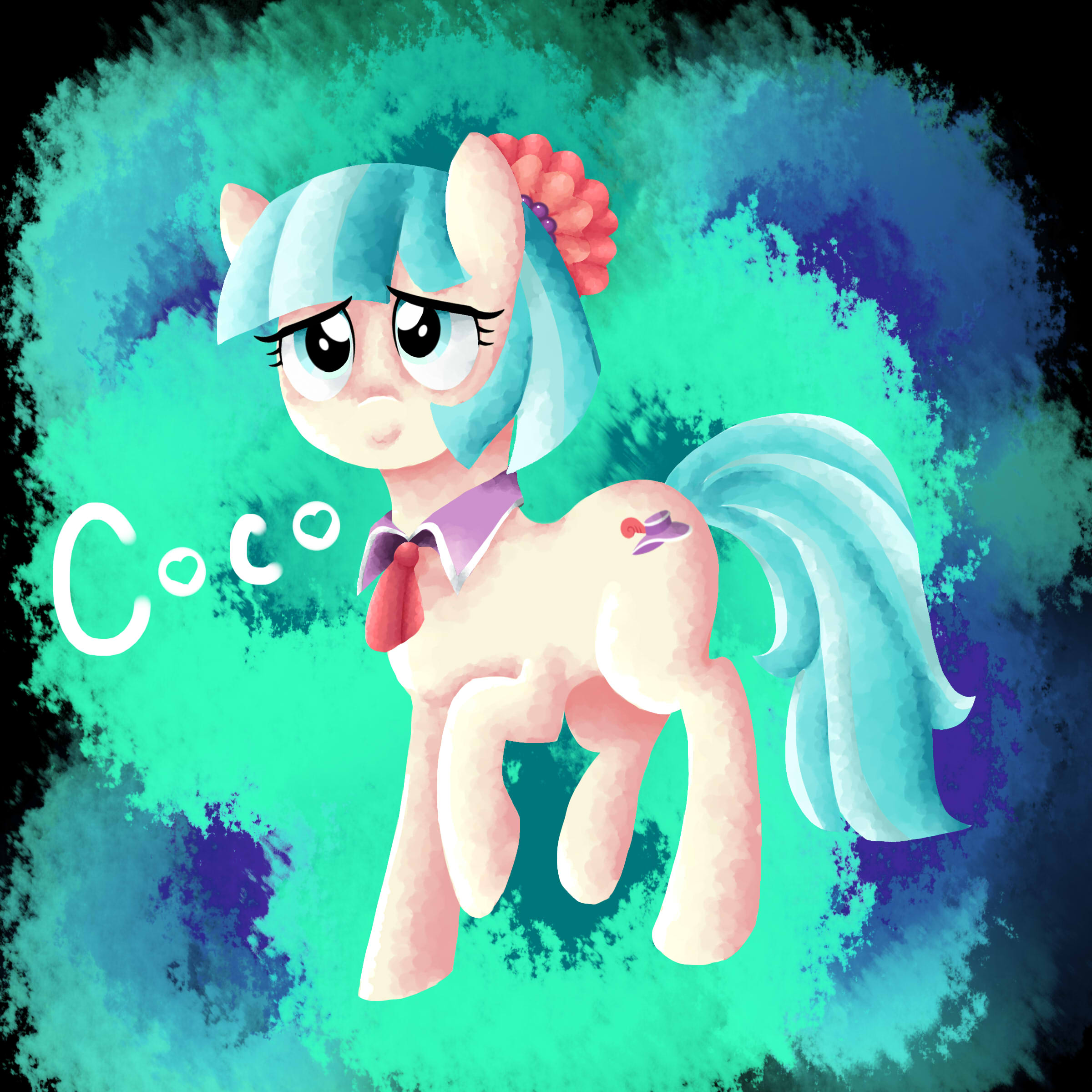 #861660 - safe, artist:impishpony, coco pommel, female, solo - Derpibooru