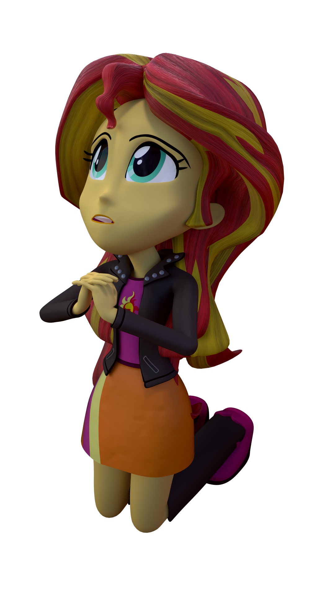 #845231 - safe, artist:3d thread, artist:creatorofpony, sunset shimmer ...
