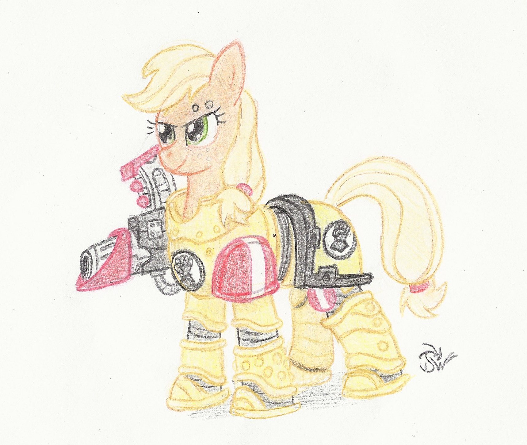 #873741 - safe, artist:sensko, applejack, earth pony, pony, g4, armor ...