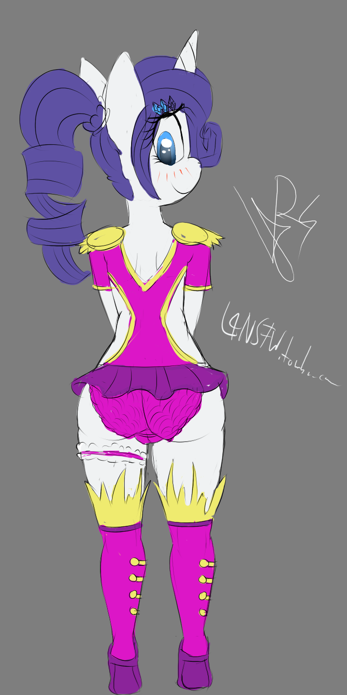 874933 Questionable Artistmagical Disaster Rarity Anthro 30 Minute Art Challenge Ass