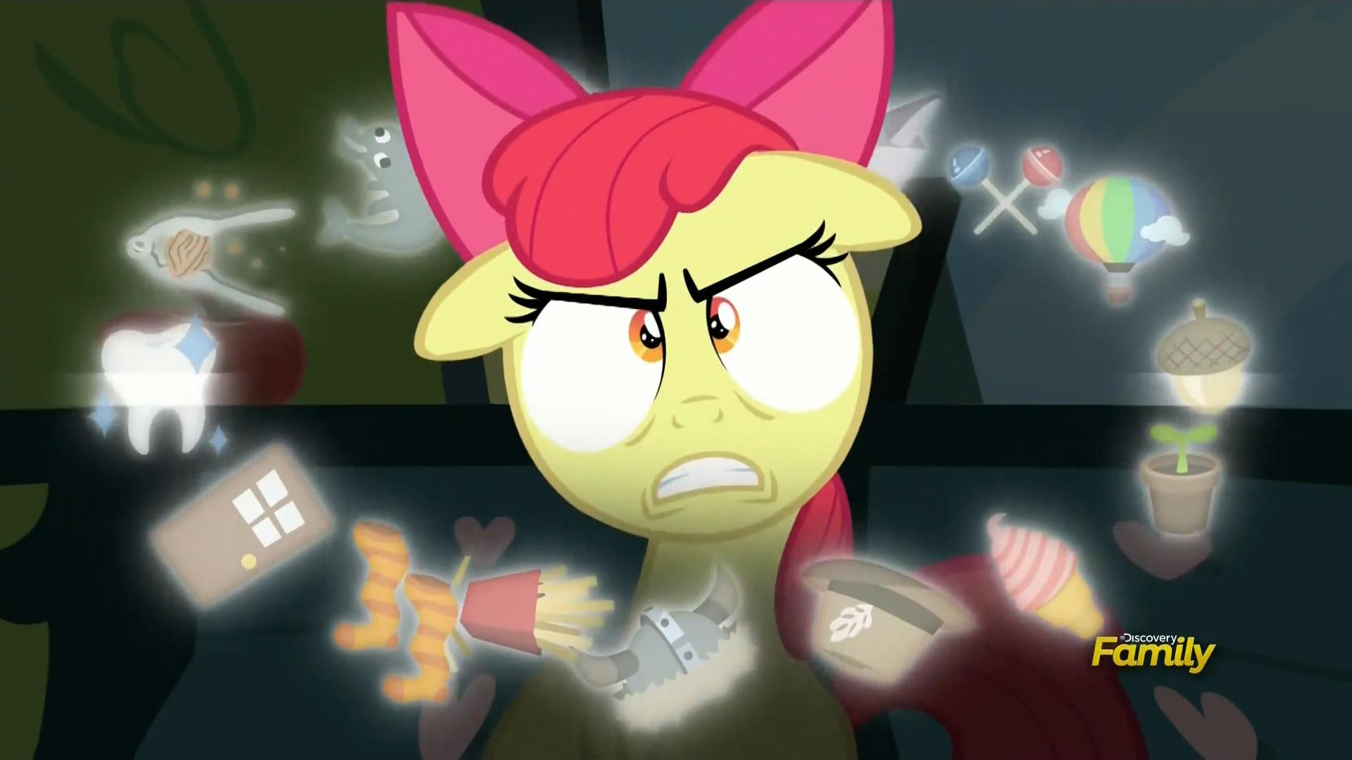 #877412 - safe, screencap, apple bloom, dolphin, bloom and gloom, acorn ...