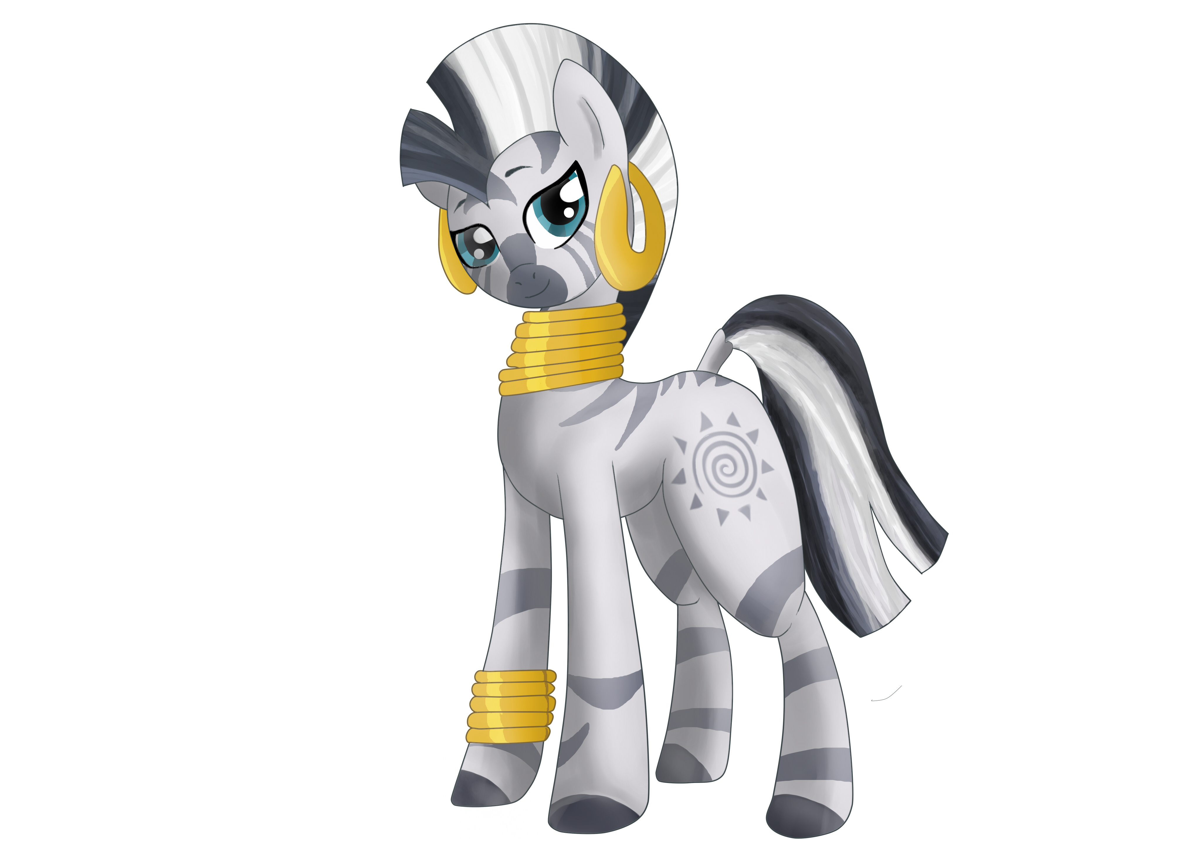 #881895 - safe, artist:doppelfischcookie, zecora, zebra, g4, female ...