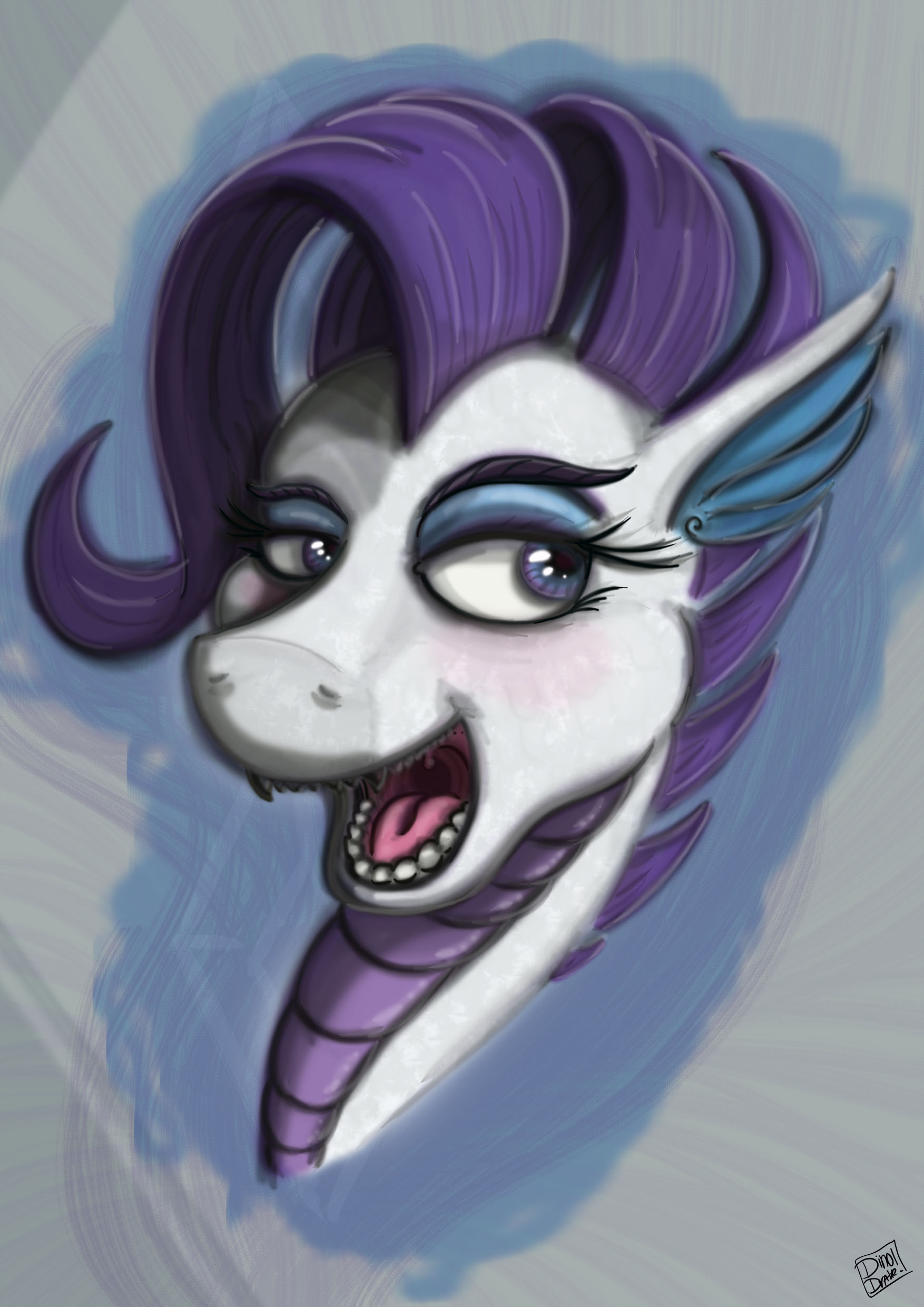 #897873 - safe, artist:dinodraketakethecake, rarity, dragon, g4 ...