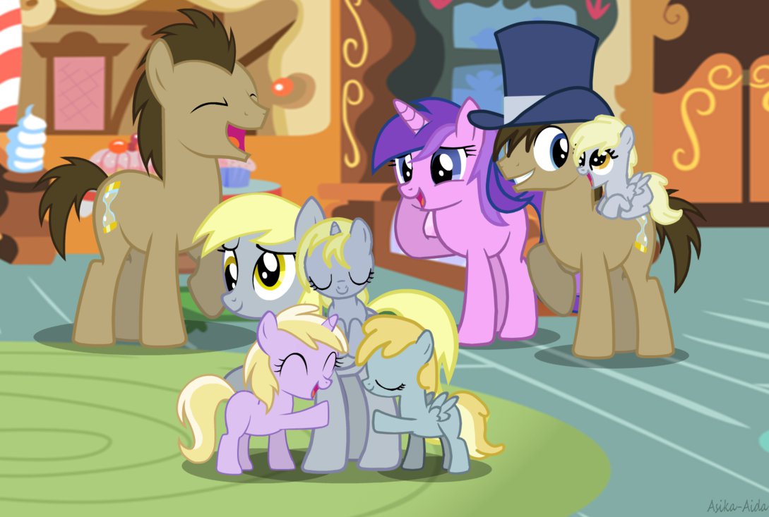 #901980 - safe, artist:asika-aida, amethyst star, chirpy hooves, derpy ...