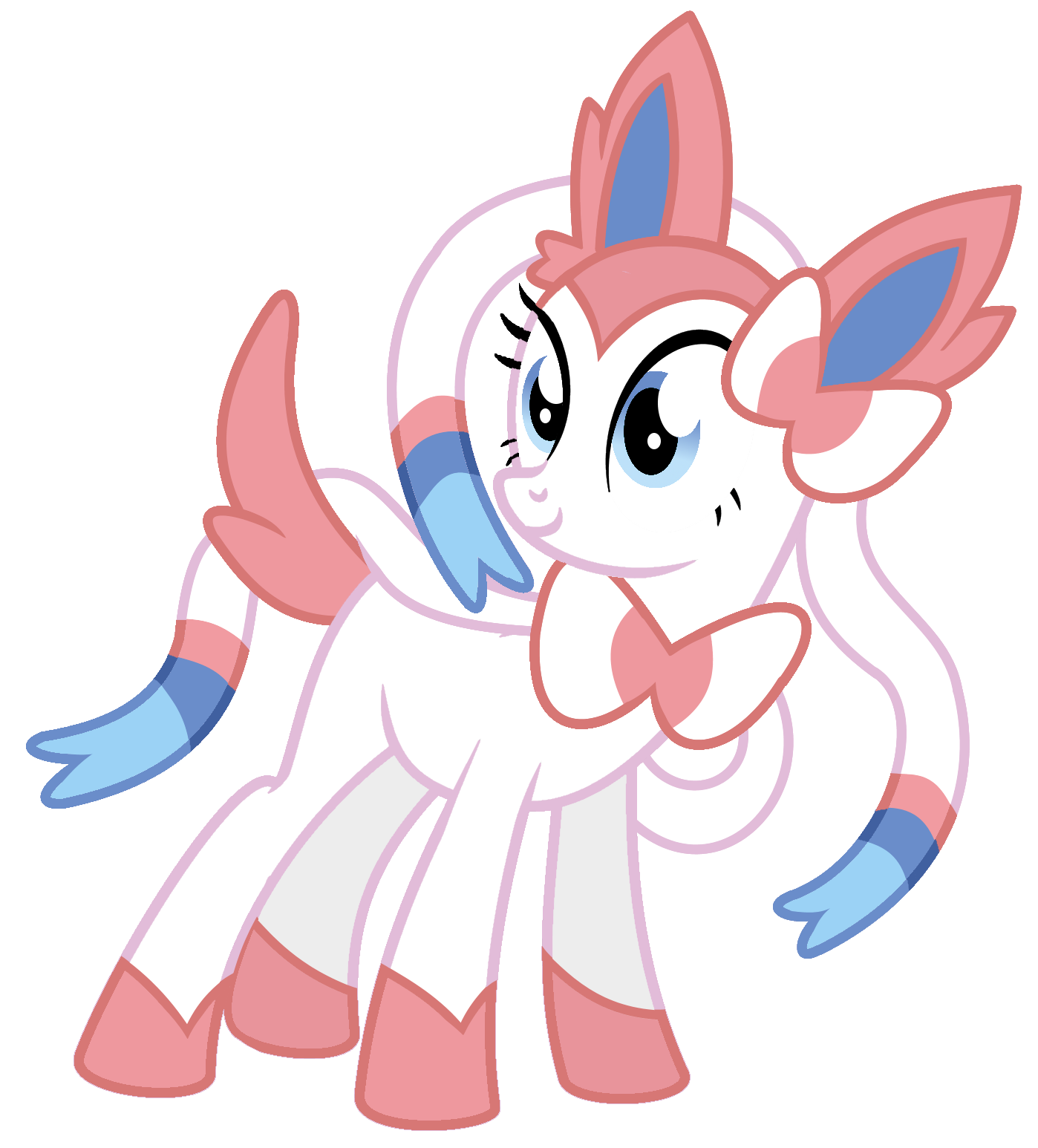 #904387 - safe, artist:partypievt, pony, sylveon, crossover, pokémon ...