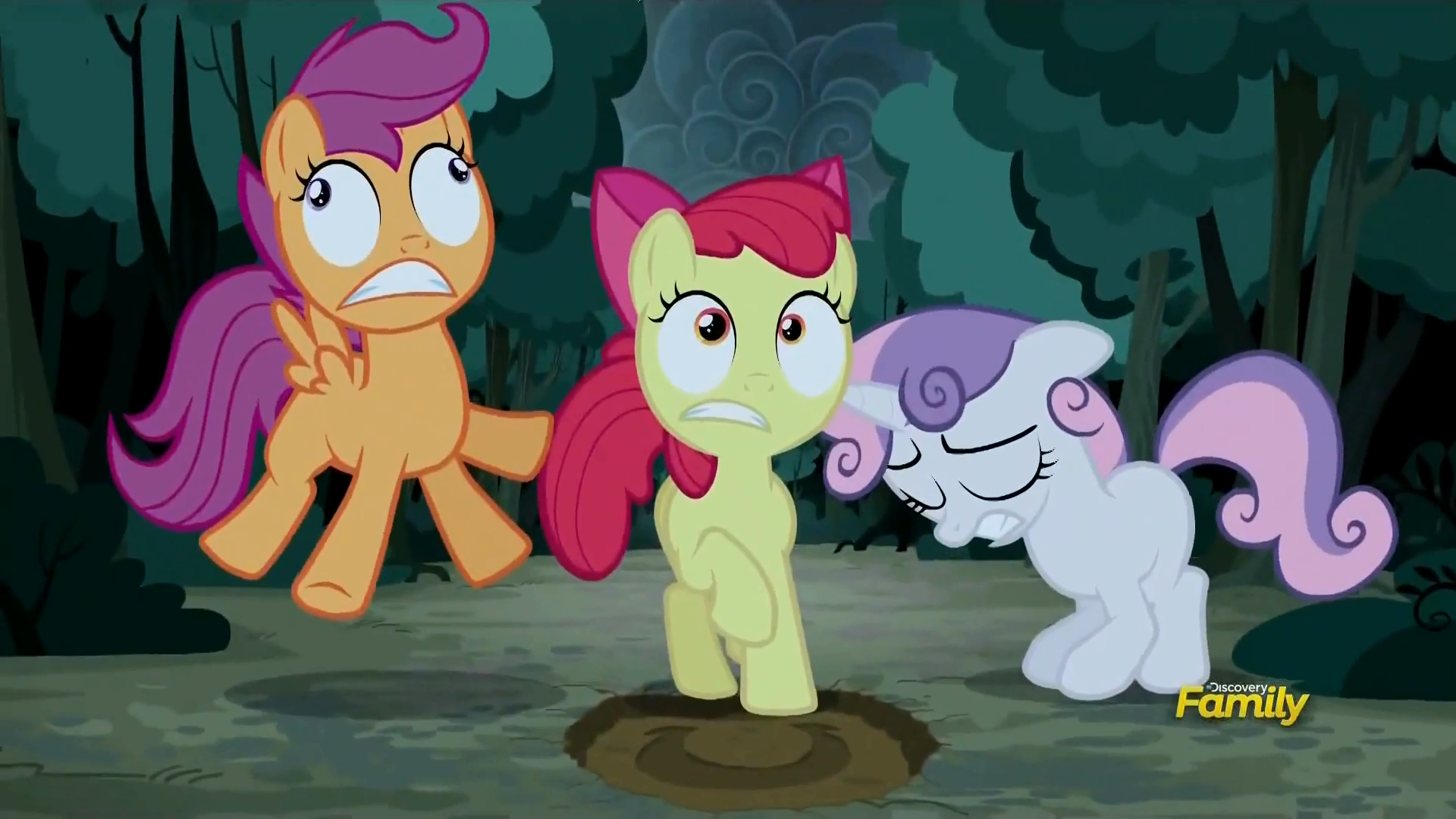 #887795 - safe, screencap, apple bloom, scootaloo, sweetie belle ...