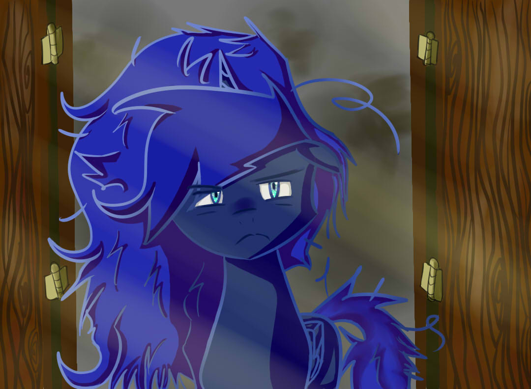 #911733 - safe, artist:coloringlight, princess luna, female, messy mane ...