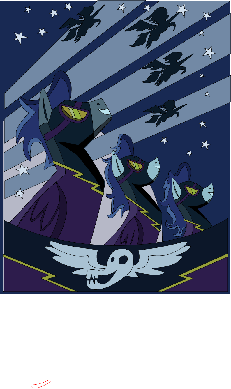 #911943 - safe, artist:the-paper-pony, shadowbolts, shadowbox - Derpibooru