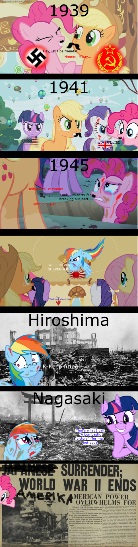 #936426 - semi-grimdark, applejack, fluttershy, pinkie pie, rainbow ...