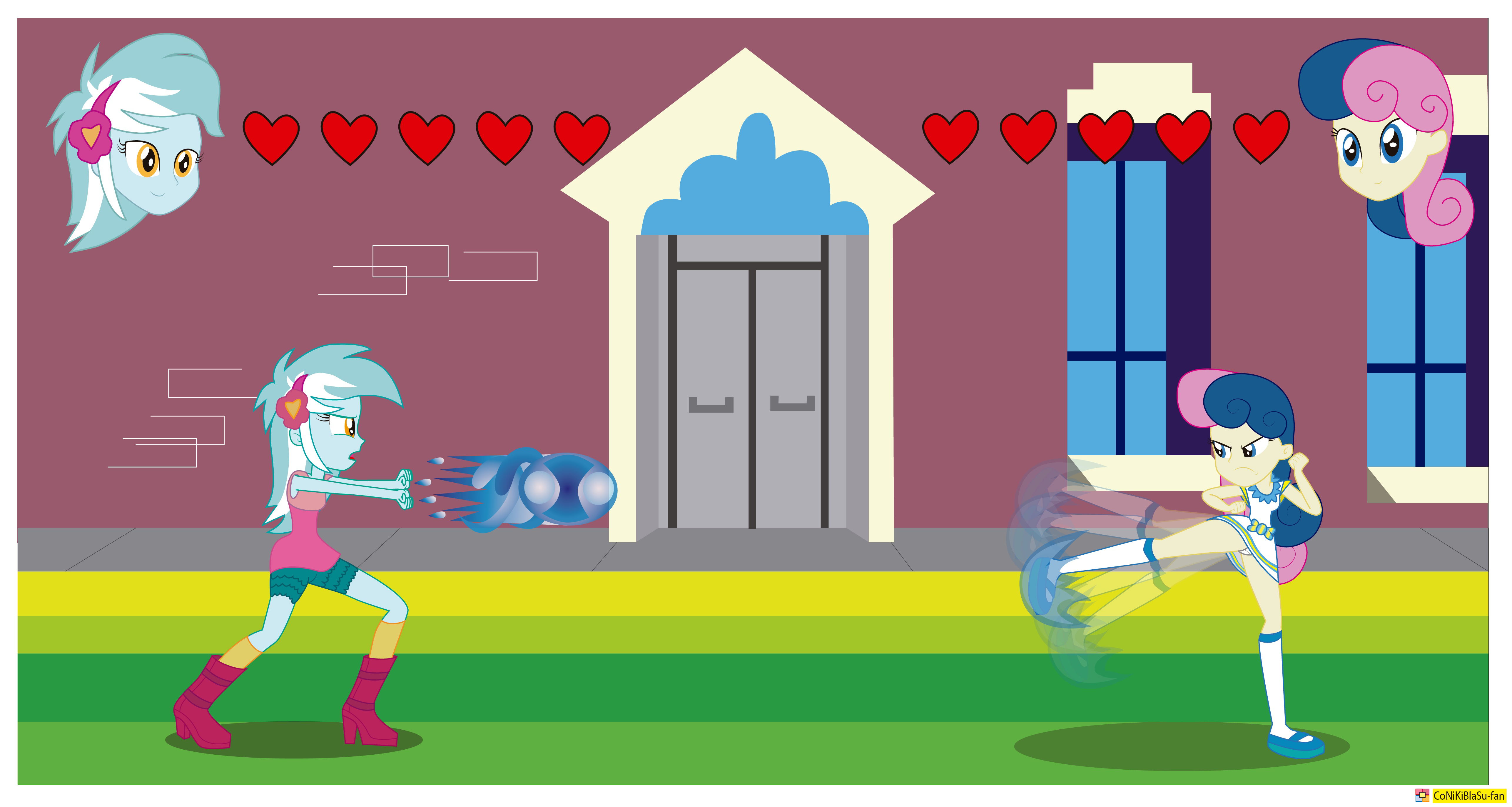 #959003 - suggestive, artist:conikiblasu-fan, bon bon, lyra ...