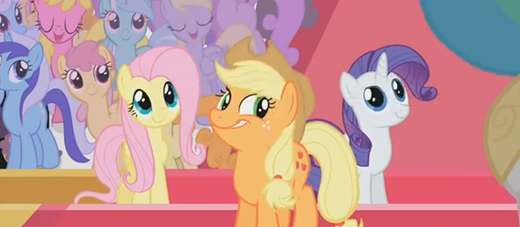 #948738 - safe, screencap, applejack, cherry berry, derpy hooves, dizzy ...